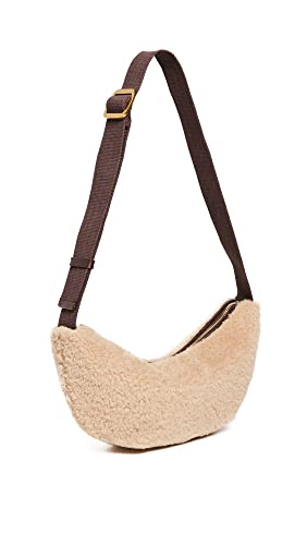 Loeffler Randall Women's Jillian Soft Crossbody Pouch, Timber/Natural, Tan, One Size