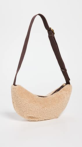 Loeffler Randall Women's Jillian Soft Crossbody Pouch, Timber/Natural, Tan, One Size