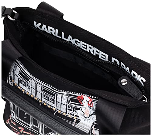 Karl Lagerfeld Paris Womens Essential Everyday Crossbody Bag Cross Body, Bk Fr Vn C, One Size US