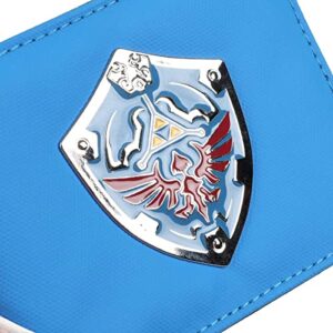 Legend Of Zelda Metal Hylian Shield Men’s Blue Bi-Fold Wallet