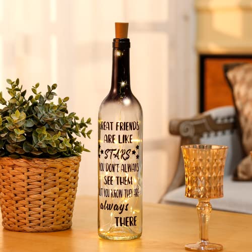 BESTSWEETIE Valentines Day Gifts for Friends Gifts for Friends Female Friend Gifts Gifts for Friends Women Friendship Gifts for Women Lighted Wine Bottle Black