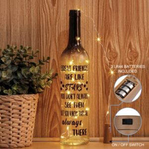 BESTSWEETIE Valentines Day Gifts for Friends Gifts for Friends Female Friend Gifts Gifts for Friends Women Friendship Gifts for Women Lighted Wine Bottle Black