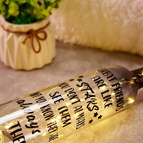 BESTSWEETIE Valentines Day Gifts for Friends Gifts for Friends Female Friend Gifts Gifts for Friends Women Friendship Gifts for Women Lighted Wine Bottle Black