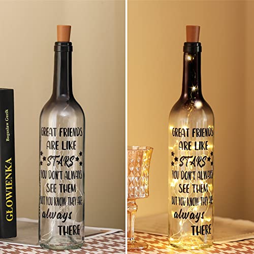 BESTSWEETIE Valentines Day Gifts for Friends Gifts for Friends Female Friend Gifts Gifts for Friends Women Friendship Gifts for Women Lighted Wine Bottle Black