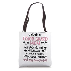 color guard mom of a color guard member mama tote bag