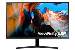 samsung uj59 series 32-inch 4k uhd (3840×2160) computer monitor, hdmi, display port, eye saver/flicker free mode, freesync (lu32j590uqnxza)