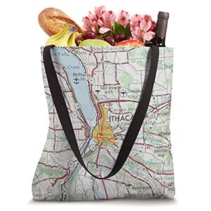 Vintage Ithaca NY Map (1968) Tote Bag