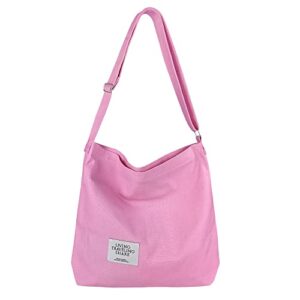 canvas tote bag, pink