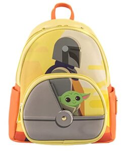 loungefly the mandalorian grogu in cradle women’s double strap shoulder bag purse