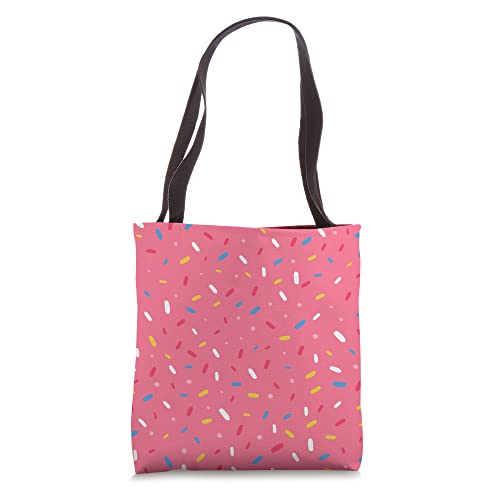 Cute Pink Donut Ice Cream Sprinkles Tote Bag