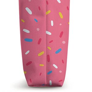 Cute Pink Donut Ice Cream Sprinkles Tote Bag