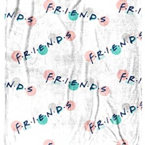 Friends Bubbles Throw Blanket - Measures 50 x 70 inches - Fade Resistant Super Soft Fleece Bedding (Official Friends Product)