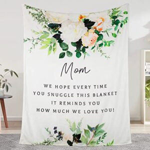 gifts for mom, mom gifts, mother’s day blanket gifts for mom, mom birthday gifts, birthday gifts for mom, mom birthday gifts from daughter son soft throw blanket 60″ x 50″