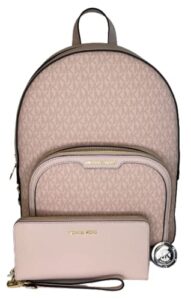 michael kors michael michael kors jaycee large backpack bundled with large continental wallet/wristlet purse hook