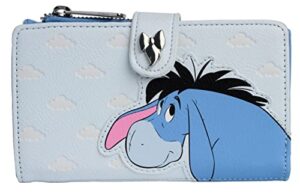 loungefly disney eeyore faux leather wallet snap flap clutch