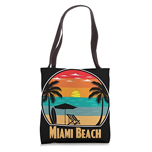 Miami Beach Florida Sunset - I Love Miami Beach Souvenir Tote Bag