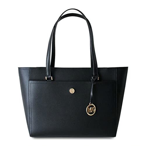 Michael Kors Maisie Large Pebbled Leather 3-in-1 Tote Bag Black MK Signature