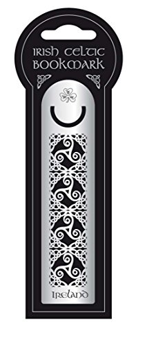 Irish Metal Bookmark With Celtic Knotwork, Ireland & Spiral Design