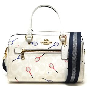 coach micro rowan crossbody in signature canvas (chalk multi)