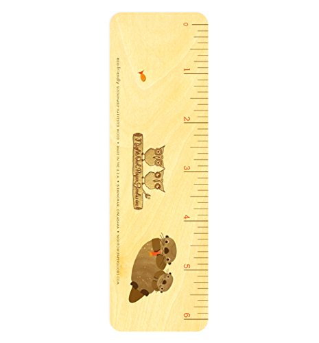 Emmit & Eli Otters Wood Bookmark/Ruler by Night Owl Paper Goods