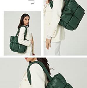 Puffer Shoulder Bag for Women Mini Down Satchel Hobo Bag Quilted Tote Bag Chic Purses 2023