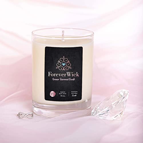 ForeverWick Surprise Candle with Diamond Inside | Foreverwick Candles | Fruit Scented Soy Candles Gifts for Women Aromatherapy Candle Wax | All-Natural Organic Soy Candle 14oz | 70h