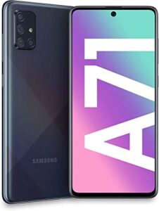 samsung galaxy a71 (5g) 128gb (6.7 inch) display quad camera 64mp a716u smartphone – black – t-mobile locked – (renewed)