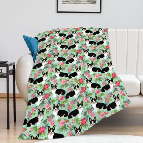 yiycqur Ultra Soft Light Weight Corgi Throw Blanket Air Conditioning Blanket for Bed Couch Sofa Living Room Picnic 50x40/60x50/80x60 Inches