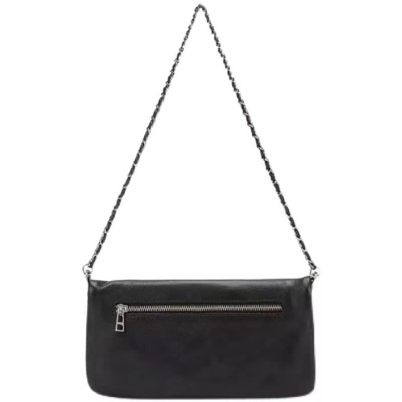 Meboer Women's Casual Leather Chain Crossbody Shoulder Bag Party Clutch Bag, Black