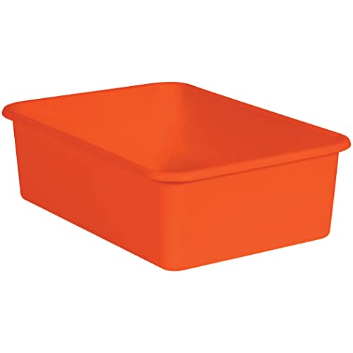 Teacher Created Resources® Orange Large Plastic Storage Bin