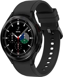 samsung electronics galaxy watch 4 classic 46mm smartwatch with ecg monitor tracker for health fitness running sleep cycles gps fall detection lte us version, black (renewed)