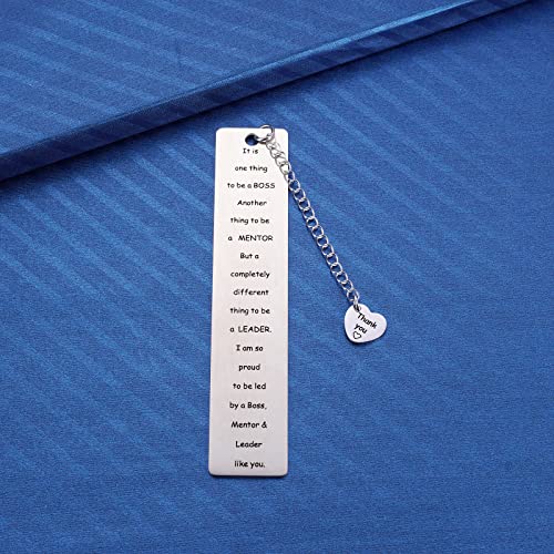 Kvekstio Boss Day Appreciation Bookmark Gifts for Women Men, Coworker Supervisor Retirement Leaving Goodbye Bookmarks for Female Male Lady Bosses, Boss Gift for Mentor Leader