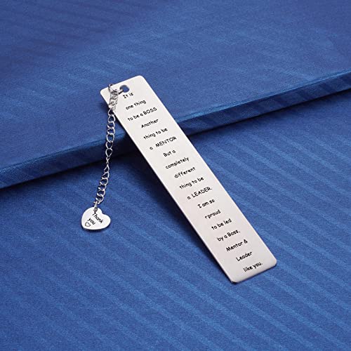 Kvekstio Boss Day Appreciation Bookmark Gifts for Women Men, Coworker Supervisor Retirement Leaving Goodbye Bookmarks for Female Male Lady Bosses, Boss Gift for Mentor Leader