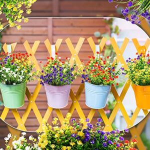 24 Bundles Artificial Flowers for Outdoors Spring Summer Plants Outside Plastic Faux Flower False Flowers for Home House Garden Hanging Planters Vase Indoor Outside Garden Porch Patio Decorations