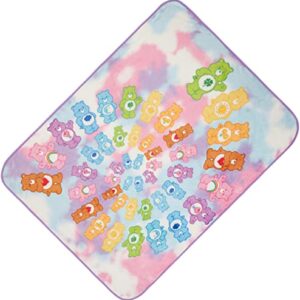 Care Bears Fleece Throw Blanket Tie Dye Throw - Cheer Friend Funshine Good Luck Soft Fleece Throw Blanket