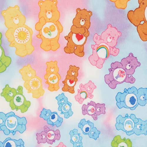 Care Bears Fleece Throw Blanket Tie Dye Throw - Cheer Friend Funshine Good Luck Soft Fleece Throw Blanket