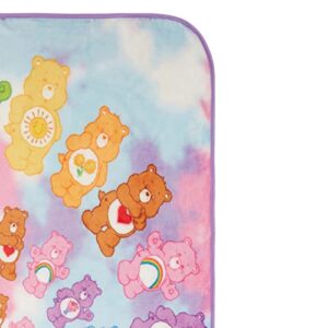 Care Bears Fleece Throw Blanket Tie Dye Throw - Cheer Friend Funshine Good Luck Soft Fleece Throw Blanket