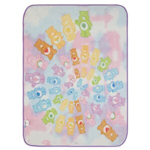 Care Bears Fleece Throw Blanket Tie Dye Throw - Cheer Friend Funshine Good Luck Soft Fleece Throw Blanket