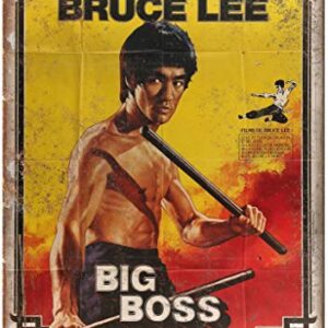 HZYXH Bruce Lee Big Boss Rene Chateau Movie Tin Sign Vintage Wall Poster Retro Iron Painting Metal Plaque Sheet for Bar Cafe Garage Home Gift Birthday Wedding 8x12 in