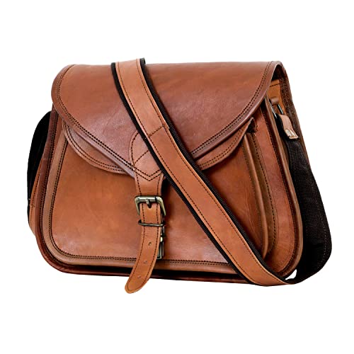 Ruzioon Leather Crossbody Purse Women Shoulder Bag Satchel Ladies Travel Purse Genuine Leather