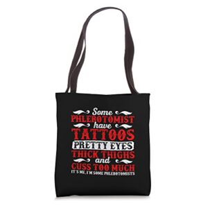 tattooed phlebotmist phlebotomy tote bag