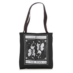 fairycore aesthetic fairy skeleton tarot card the fool tote bag