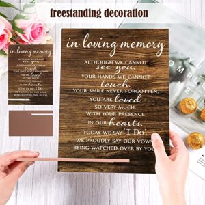 Memorial Table Sign for Wedding, Wedding Wooden Decorations for Reception, Sympathy Gift in Loving Memory Wedding Sign, Wood Welcome Rustic Wedding for Weddings Gifts Anniversaries Reunions(Classic)