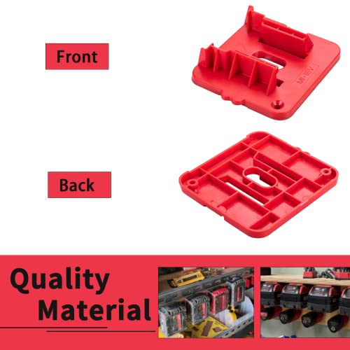 Crtbelfy Battery Holder for Milwaukee M18 18V Battery, Wall Mount Batteries Storage for Work Van, Shelf, Toolbox - 10 Pack