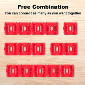 Crtbelfy Battery Holder for Milwaukee M18 18V Battery, Wall Mount Batteries Storage for Work Van, Shelf, Toolbox - 10 Pack