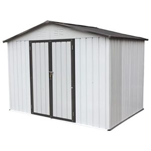 Storage shed, 8×6ft Outdoor Storage shed, Used for Backyard Storage Sheds & Outdoor Storage Clearance, can be Used as Bicycle shed, Garden shed, Tool shed, Metal shed That can be Used for Life, Grey