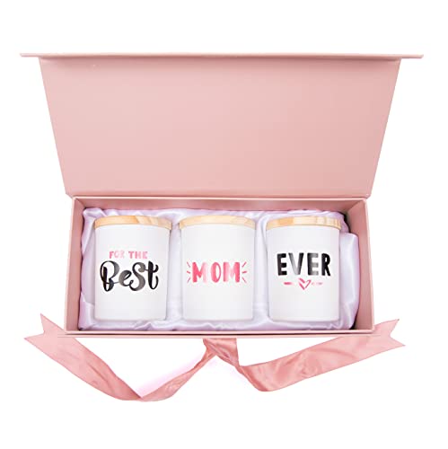 Candle Gift Set for Mom | Box of 3 Scented Candle Gifts | Christmas or Birthday Gifts for a Mom | Best Mom Ever Gifts | Unique Gift Ideas for Mothers Day | Arrive Beautifully Gift Boxed