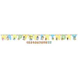 bluey age letter banner – 10″ x 10 1/2″ | multicolor | 1 pc.