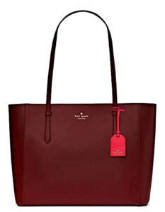 kate spade new york schuyler medium leather tote shoulder bag (cherrywood)