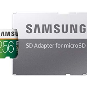 SAMSUNG ELECTRONICS EVO Select 256GB MicroSDXC UHS-I U3 100MB/s Full HD & 4K UHD Memory Card with Adapter (MB-ME256HA)